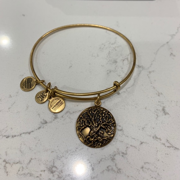 Alex and Ani | Jewelry | Alex And Ani Tree Of Life Gold Bangle | Poshmark